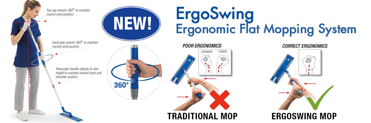 ErgoSwing Ergonomic Microfiber Flat Mop | Filmop